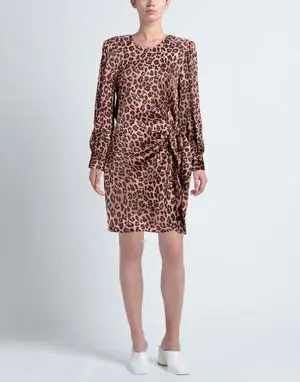 OTTOD'AME Mini Leopard-print Satin Dress - Pink