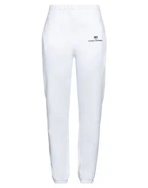 CHIARA FERRAGNI Light Cotton Track Pants - White