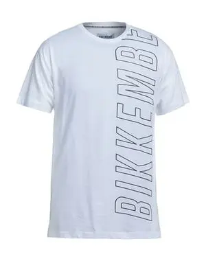 BIKKEMBERGS T-shirt Size Cotton, Elastane - White