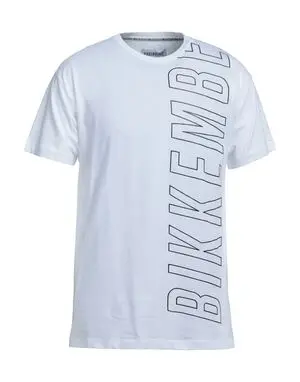 BIKKEMBERGS T-shirt Size Cotton, Elastane - White