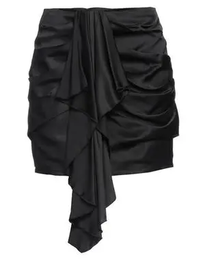 VICOLO Mini Skirt With Draped Detailing - Black