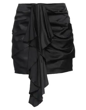 VICOLO Mini Skirt With Draped Detailing - Black
