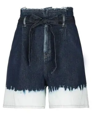 8PM Denim Shorts With Belt - Blue