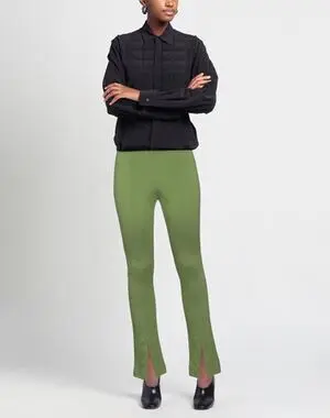 MEIMEIJ Flared Stretch Viscose Blend Pants - Green