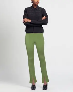 MEIMEIJ Flared Stretch Viscose Blend Pants - Green