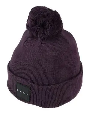 SHOE Knitted Beanie With Logo - Purple