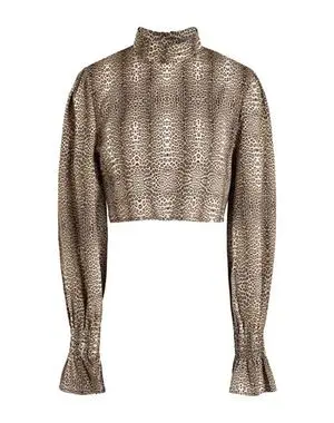 8 BY YOOX Leopard-print Cotton Crop Top