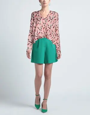 VICOLO Satin Wrap Top