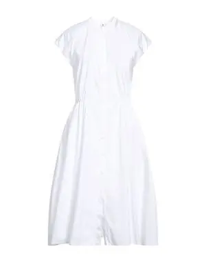 European Culture Midi Dress Size Cotton - White