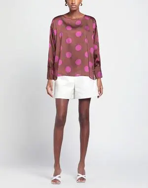 SOUVENIR Polka Dot Satin Top