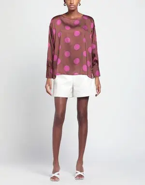 SOUVENIR Polka Dot Satin Top
