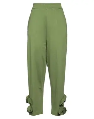 MEIMEIJ Tailored Light Viscose Blend Pants With Floral Appliqués