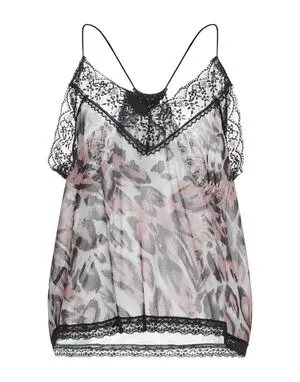 NGHTBRD Lace-trimmed Chiffon Top