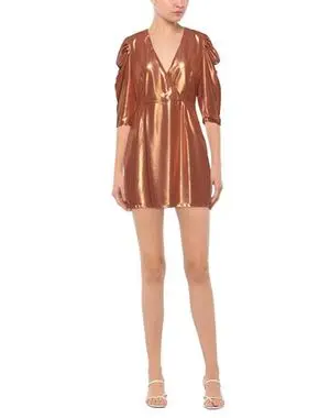 Dixie Mini Dress Copper Polyester - Orange