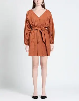 MANILA GRACE Mini Dress - Camel