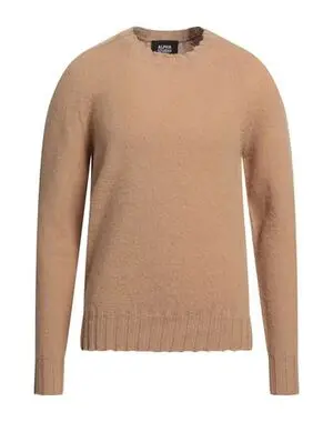 Alpha Studio Wool Crewneck Sweater - Beige