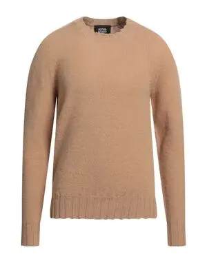 Alpha Studio Wool Crewneck Sweater - Beige