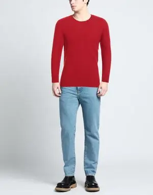 Alpha Studio Wool Crewneck Sweater - Red