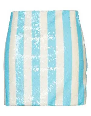VICOLO Striped Sequin Mini Skirt - Blue