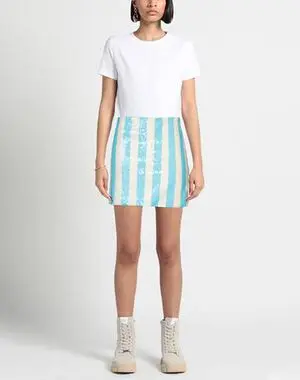 VICOLO Striped Sequin Mini Skirt - Blue