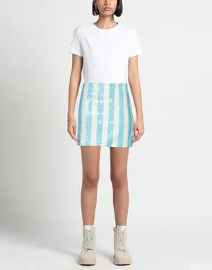 VICOLO Striped Sequin Mini Skirt - Blue