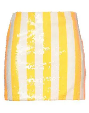 VICOLO Striped Sequin Mini Skirt Orange