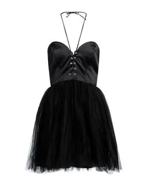 ANIYE BY Satin And Tulle Mini Dress - Black