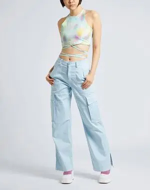8 BY YOOX Printed Lace-up Crop Top