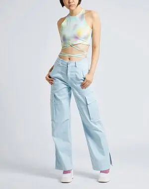 8 BY YOOX Printed Lace-up Crop Top