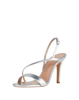 BIANCA DI Soft Leather Sandals - Silver