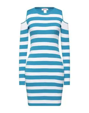 KONTATTO Ribbed Knit Mini Dress - Blue