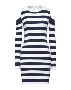 KONTATTO Ribbed Knit Mini Dress - Blue