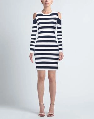 KONTATTO Ribbed Knit Mini Dress - Blue