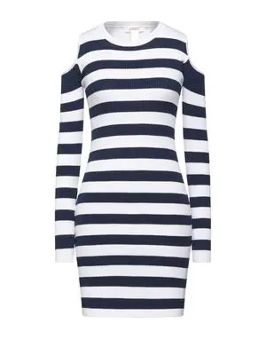 KONTATTO Ribbed Knit Mini Dress - Blue