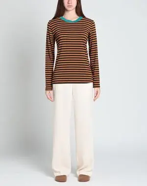 HAVEONE Striped Knitted Sweater - Beige