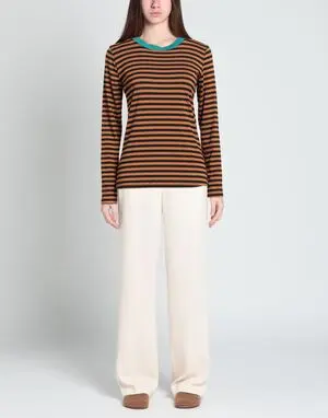 HAVEONE Striped Knitted Sweater - Beige