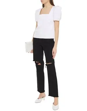 Alice + Olivia Gabardine Straight Leg Pants