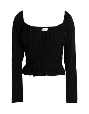 Topshop Woven Gathered Crop Top