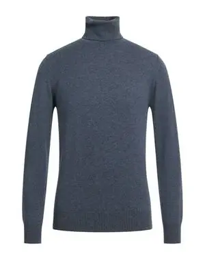 Alpha Studio Man Turtleneck Grey Size 42 Geelong Wool Blue
