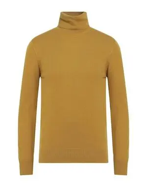 Alpha Studio Man Turtleneck Grey Size 42 Geelong Wool Yellow
