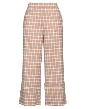 Liviana Conti Tartan Patterned Pants - Beige
