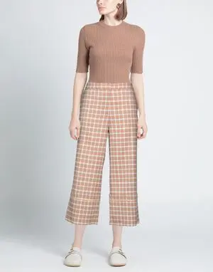 Liviana Conti Tartan Patterned Pants - Beige