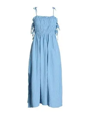 Topshop Flared Midi Dress - Blue