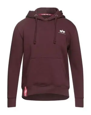 Alpha Industries Man Sweatshirt Black Size Xl Cotton, Polyester Purple