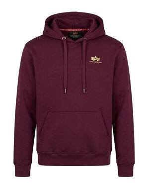Alpha Industries Man Sweatshirt Black Size Xl Cotton, Polyester Red