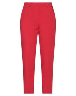 VICOLO Tapered Solid Color Pants - Red