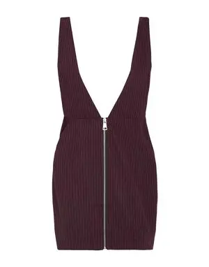8 BY YOOX Striped Flannel Pinafore Mini Dress