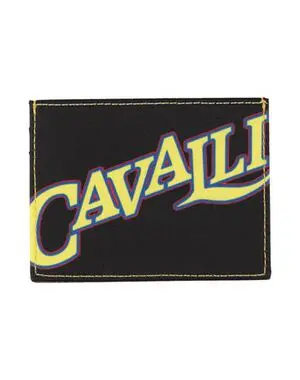 Roberto Cavalli Cardholder Cow Leather, Polyester