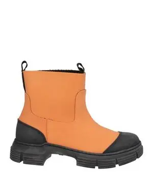 GANNI Ankle Boots Recycled Rubber - Mandarin