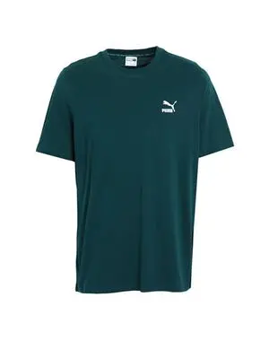 PUMA Classics Small Logo Tee Man T-shirt Black Size S Cotton Green